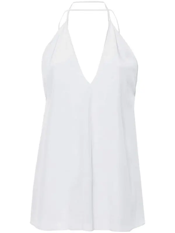 TOTÊME Double-halter Silk Top - Grey