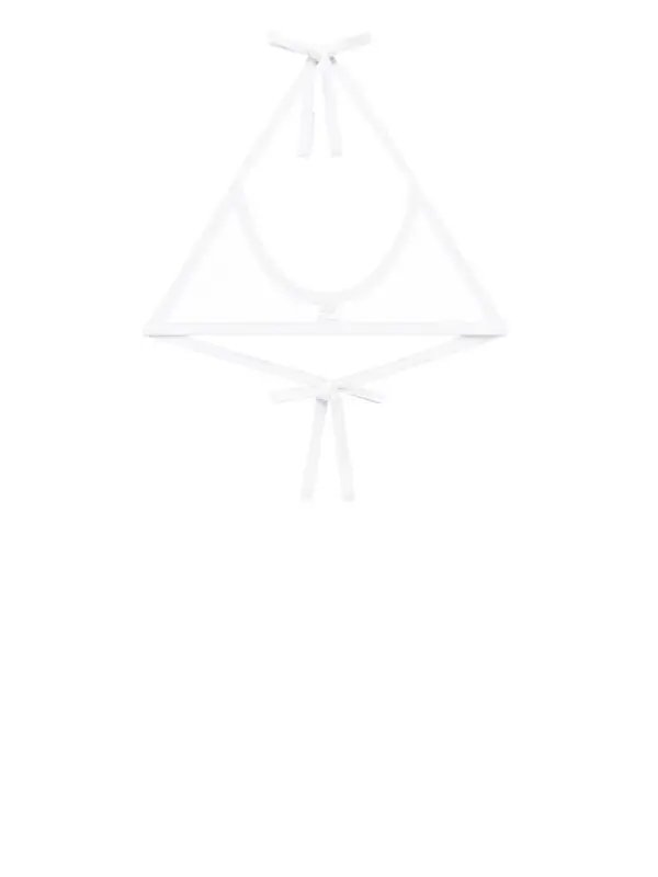COURREGES Contrasting-trim Bralette - White