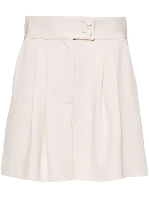 STYLAND Pleated High-waist Tailored Shorts - Neutrals