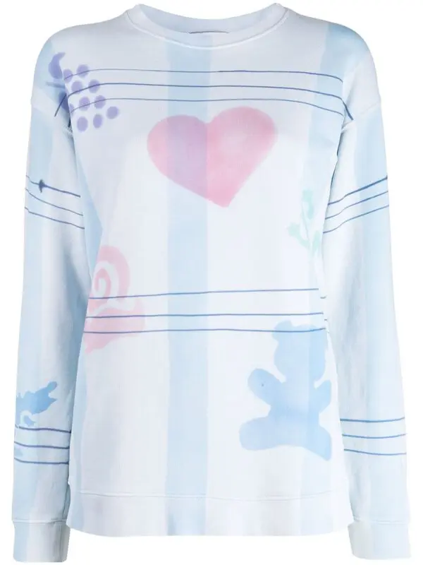 Collina Strada Graphic-print Cotton Sweatshirt