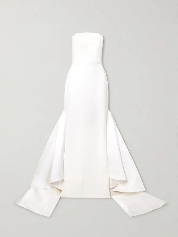 Solace London Jodi Strapless Gown - Off-white