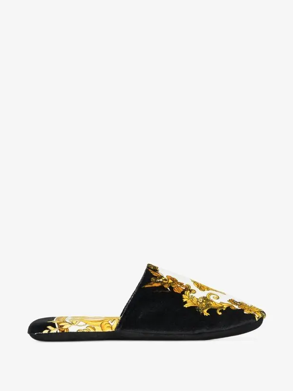 Versace Medusa Renaissance-print Slippers