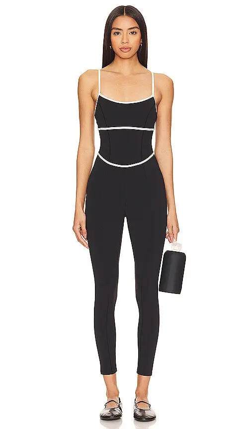 L*Space Ace Jumpsuit - Black & Cream