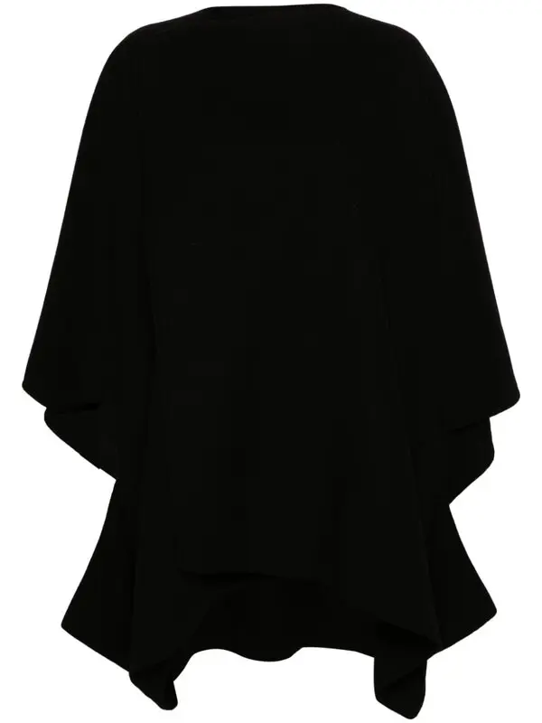 The Row Gilan Cashmere Poncho Black Editorialist