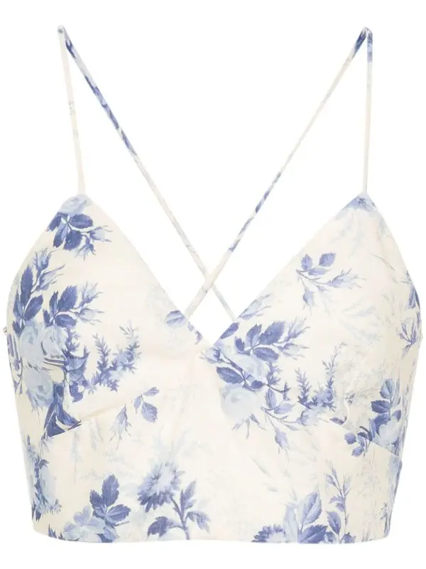 TWINSET Floral-print Cropped Top