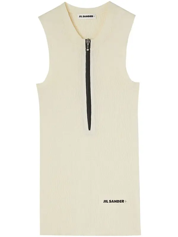 JIL SANDER Logo-print Ribbed Tank Top