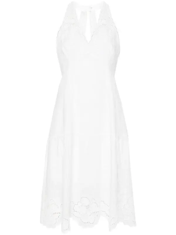 TWINSET Guipure-detail Midi Dress