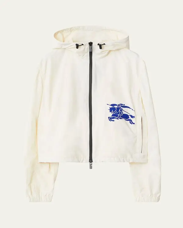 Burberry Hooded Ekd Embroidered Jacket - Rain