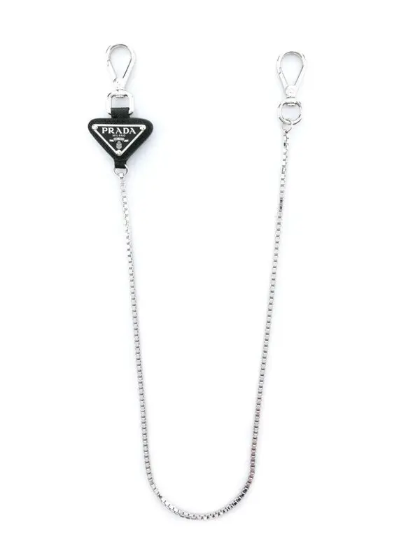 Prada Triangle-Logo Chain - Silver | Editorialist