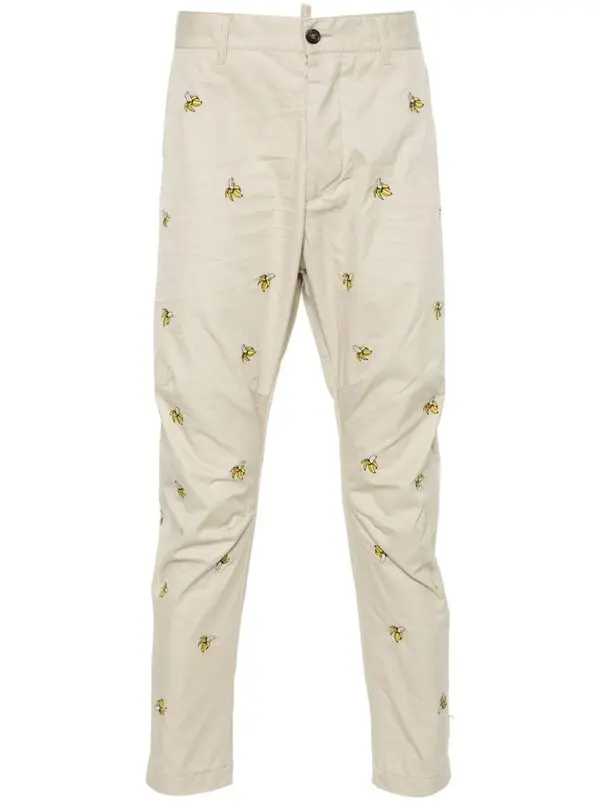 Dsquared2 Embroidered Fruits Chino Pants