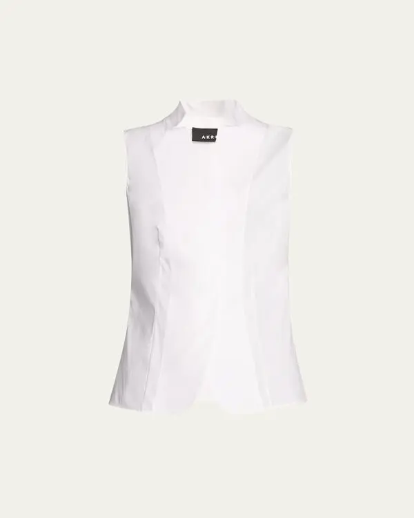 Akris Stretch Cotton Sleeveless Blouse