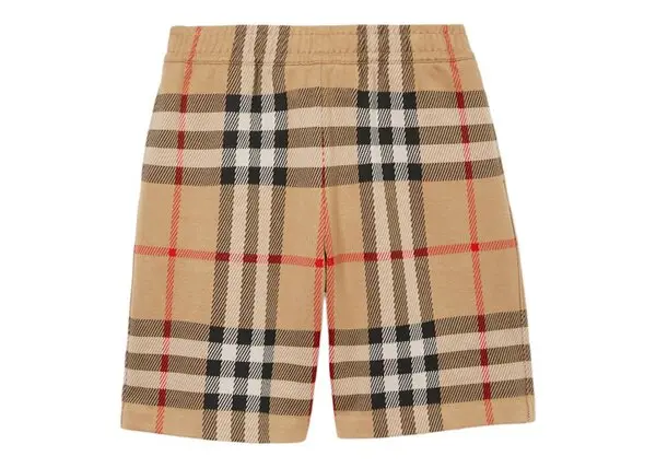 Burberry Check Jacquard Shorts - Archive Beige