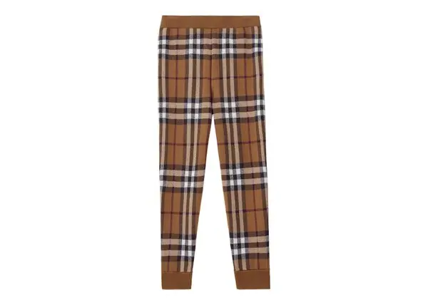 Burberry Check Cashmere Jogging Pants