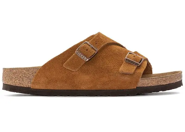 BIRKENSTOCK Zurich Suede Slides - Mink