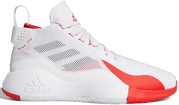 Adidas D Rose 773 Sneakers - Cloud White/silver Metallic/vivid Red