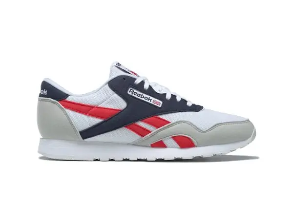 REEBOK Classic Nylon Sneakers - White/vector Navy Blue/primal Red