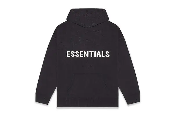 Fear Of God Essentials Knit Hoodie - Dark Slate/stretch Limo/black
