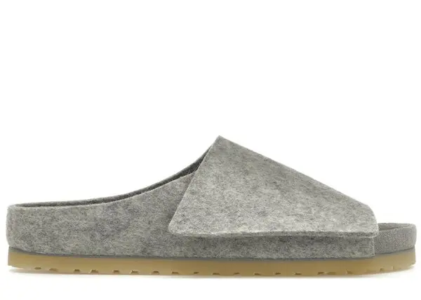 BIRKENSTOCK Los Feliz Wool Felt Slides - Cement Melange