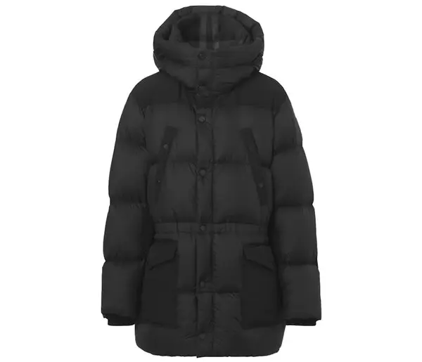 Burberry Logo Applique Nylon Puffer Coat - Black