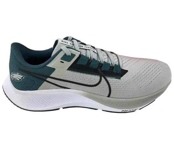 Nike Zoom Pegasus 38 Philadelphia Eagles Sneakers - Medium Silver/black/sport Teal