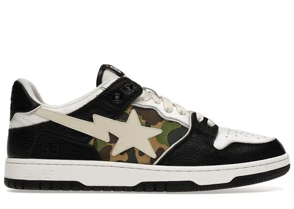 BAPE A Bathing Ape Sk8 Sta Sneakers - Black/white/camo