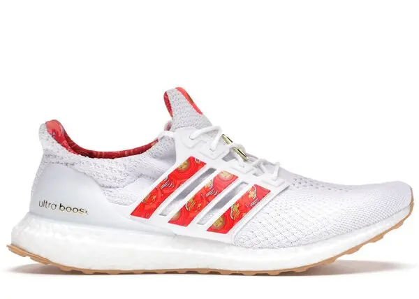 Adidas Ultra Boost Dna Chinese New Year Sneakers - Cloud White/solar Red/gold Metallic