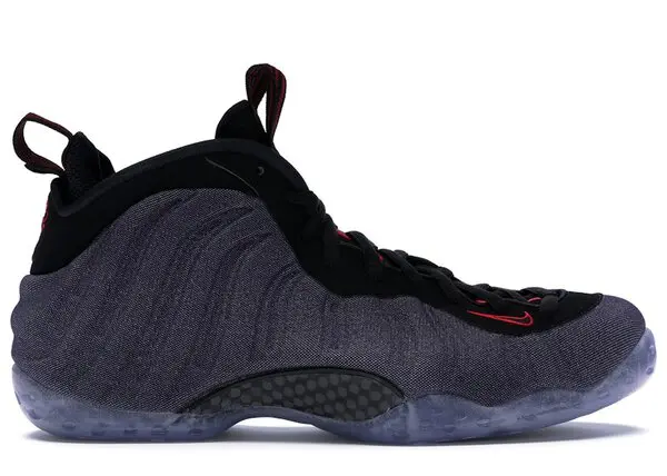 Nike Air Foamposite One Denim Sneakers - Obsidian/black/university Red