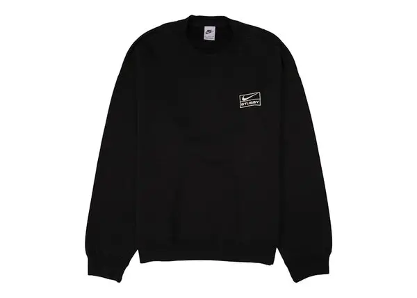 Nike X Stussy Wash Crew Fleece - Black