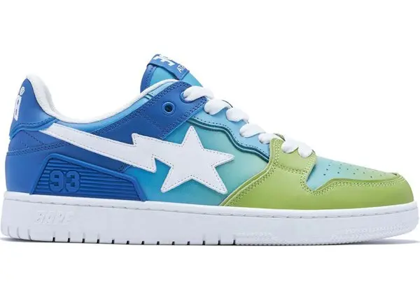 BAPE A Bathing Ape Sk8 Sta Sneakers - Blue/green