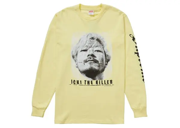 Supreme Ichi The Killer Long Sleeve Tee Shirt - Pale Yellow