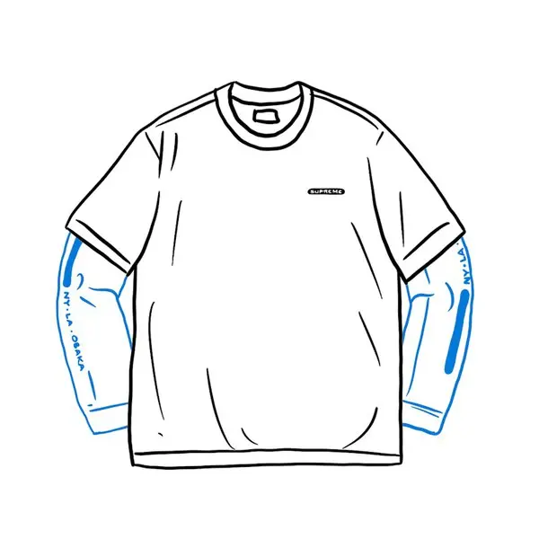 Supreme Inc. Paneled Long Sleeve Top - White