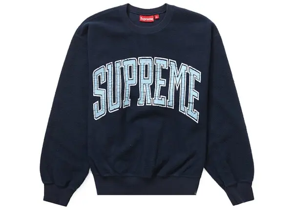 Supreme Inside Out Crewneck Sweatshirt - Navy Blue