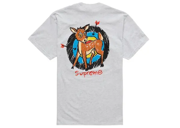 Supreme Deer Tee Shirt - Ash Grey