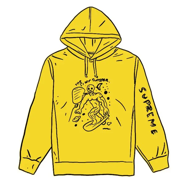 Supreme Daniel Johnston Hooded Sweatshirt - Lemon | Editorialist