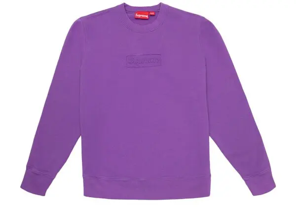Supreme Cutout Logo Crewneck Sweatshirt - Violet