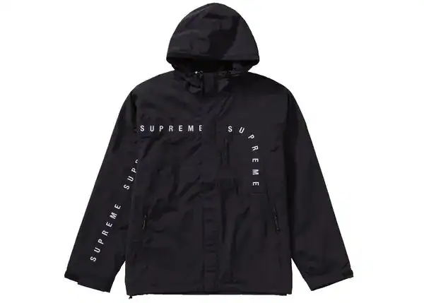 K*G様 Supreme Curve Logos Ripstop Jacket Supreme Curve Logos Ripstop Jacket - Black | Editorialist