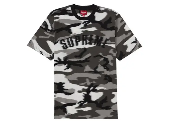Supreme Intarsia Camo Short Sleeve Top - Snow Camo