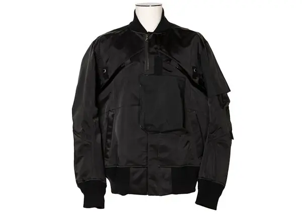 Sacai X Acronym Bomber Jacket - Black | Editorialist