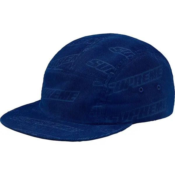 Supreme Debossed Corduroy Camp Cap - Royal