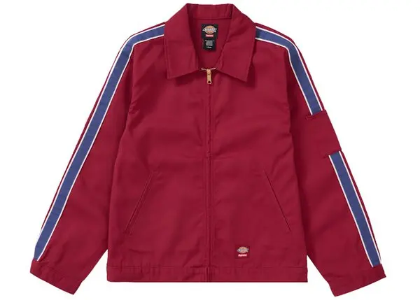 Supreme Dickies Stripe Eisenhower Jacket - Maroon