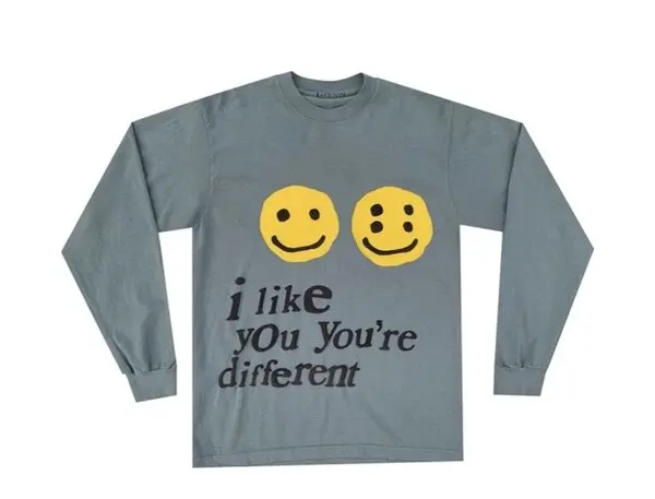 CACTUS PLANT FLEA MARKET I Like You You're Different Long Sleeve Tee Shirt - Grey