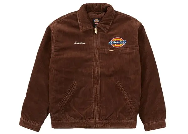 Supreme Dickies Corduroy Work Jacket - Brown
