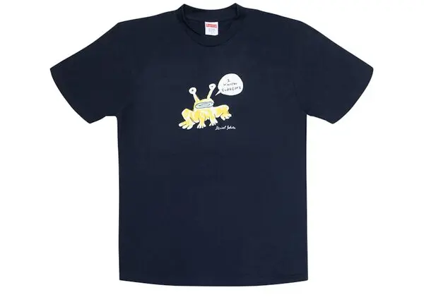 Supreme Daniel Johnston Frog Tee Shirt - Navy Blue
