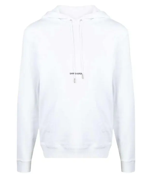 Saint Laurent Rive Gauche Hoodie - White