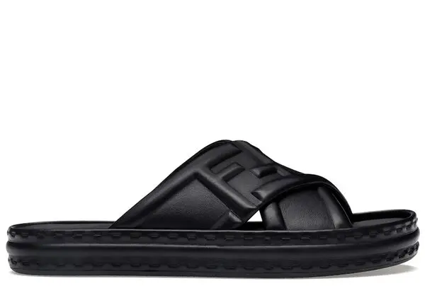 Fendi Crossover Band Sandal With Embossed Ff Motif