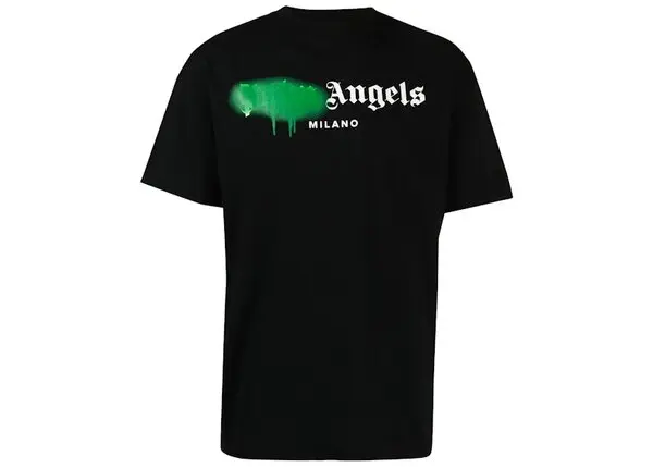 Palm Angels Milano Sprayed Logo T-shirt - Black