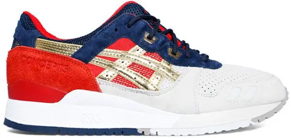 Asics Gel Lyte Iii Concepts Boston Tea Party Sneakers - Silver Cloud/gold