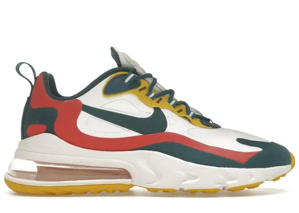 Nike Max 270 React Sneakers - White/turquoise/yellow