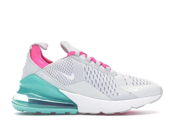 Nike Air Max 270 South Beach Sneakers - Pure Platinum/pink Blast/aurora