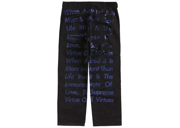 Supreme Junya Watanabe Cdg Printed Work Pant - Black